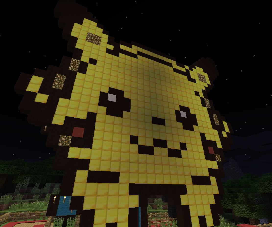 pixel art and build world part 3 pikachu Minecraft Map