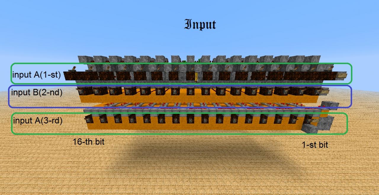 CPU 16-bit(with multiplication) Minecraft Map