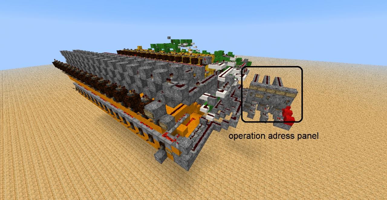 CPU 16-bit(with multiplication) Minecraft Map