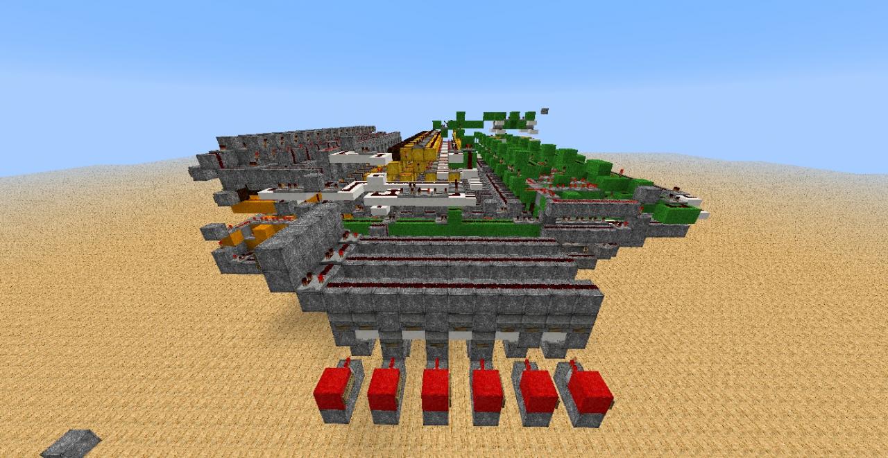 CPU 16-bit(with multiplication) Minecraft Map