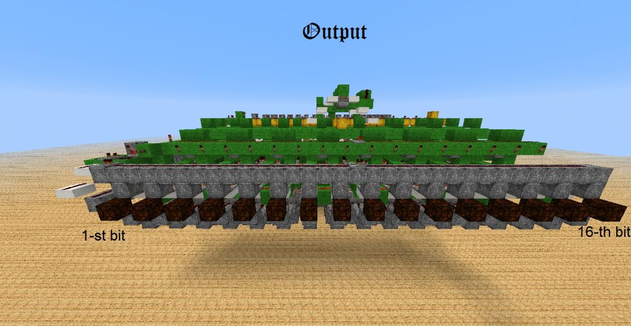 CPU 16-bit(with multiplication) Minecraft Map