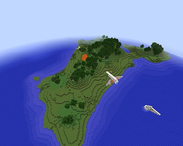 plane crash survival Minecraft Map