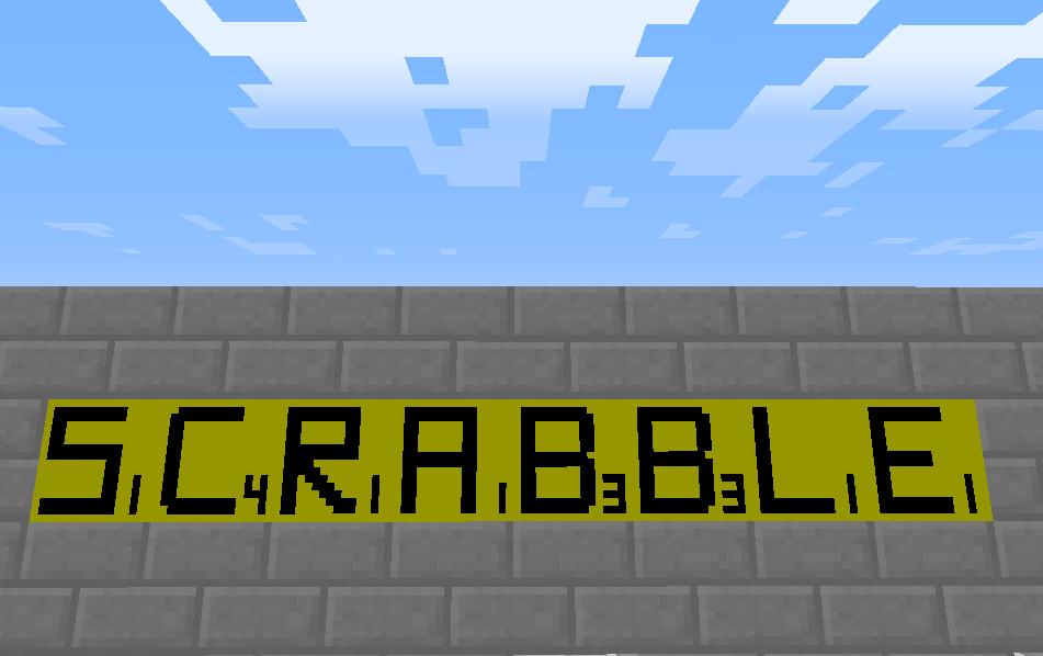 Scrabble Game in Minecraft Minecraft Map