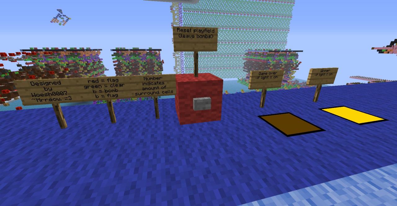 Fully functional Minesweeper Minecraft Map