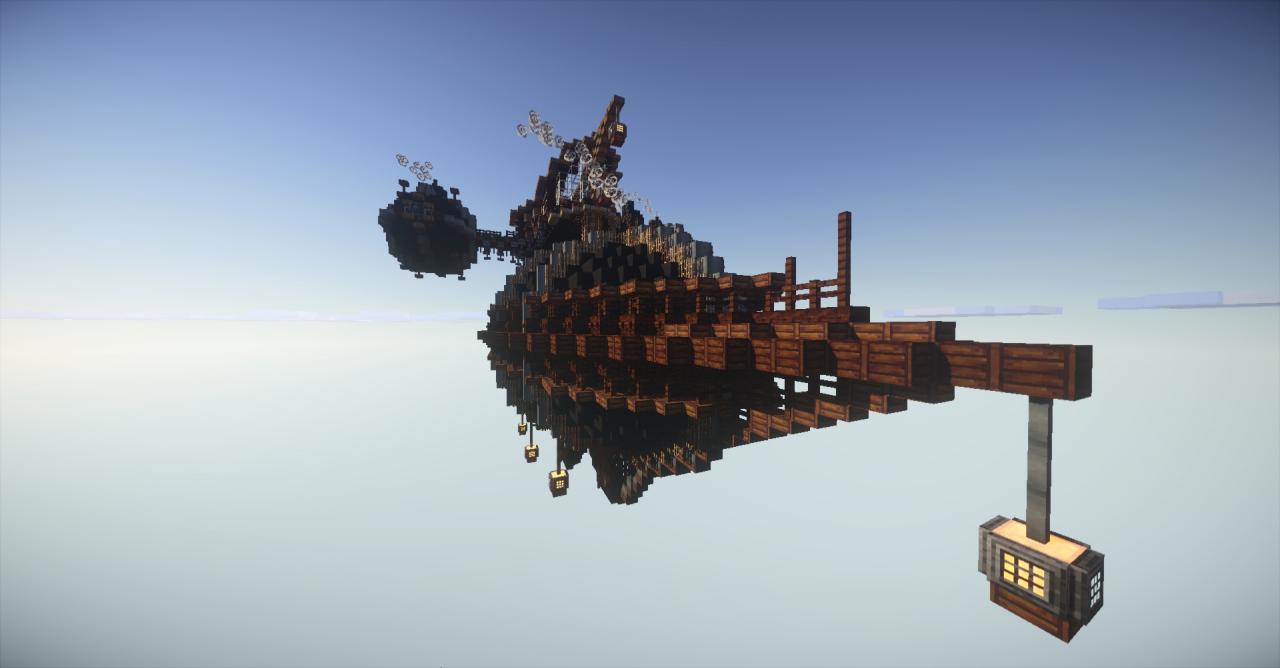 Zanven Freighter Steampunk Cargo Airship Minecraft Map