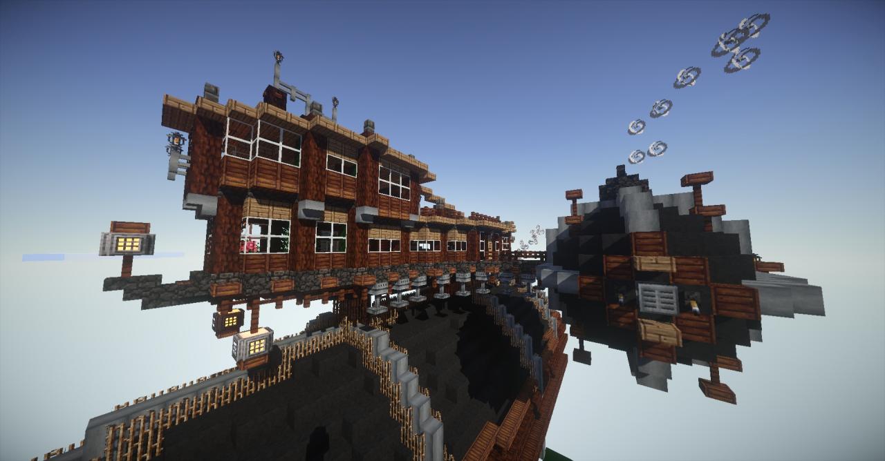 Zanven Freighter Steampunk Cargo Airship Minecraft Map