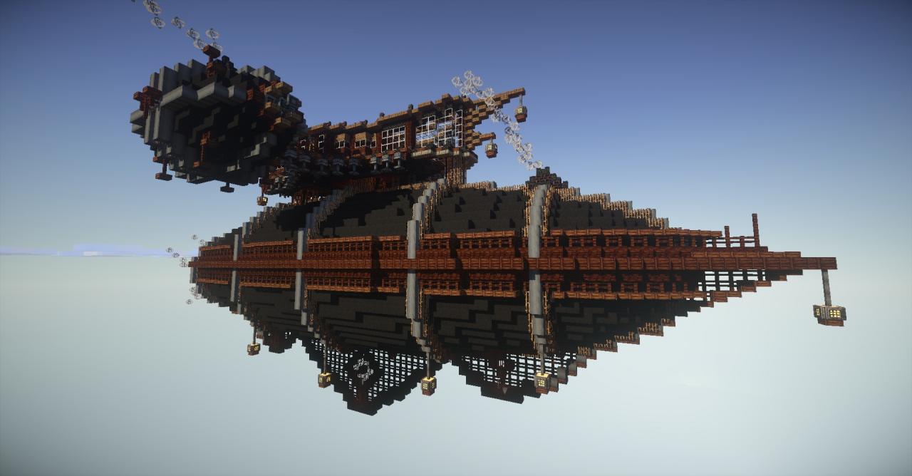 Zanven Freighter Steampunk Cargo Airship Minecraft Map