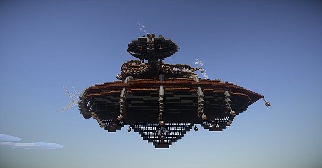 Zanven Freighter Steampunk Cargo Airship Minecraft Map