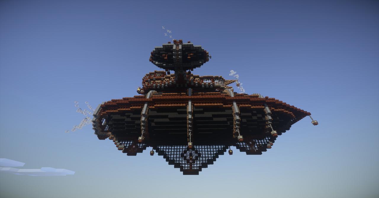 Zanven Freighter Steampunk Cargo Airship Minecraft Map