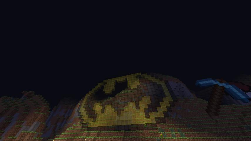 Batman Logo made of Stained Glass Minecraft Map