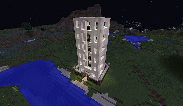 Simple office building furnished Minecraft Map