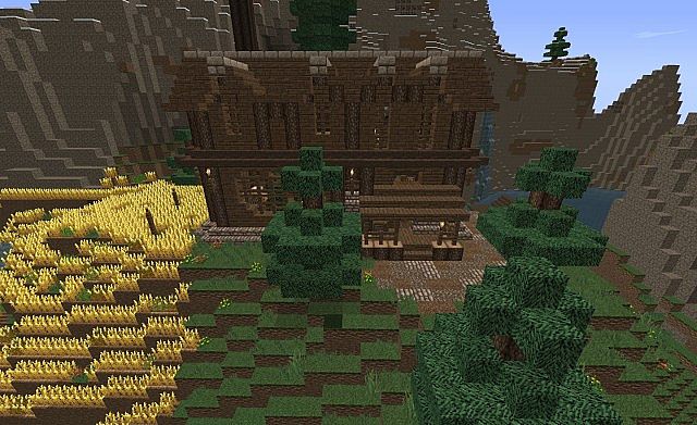Wooden Mountain Home Minecraft Map