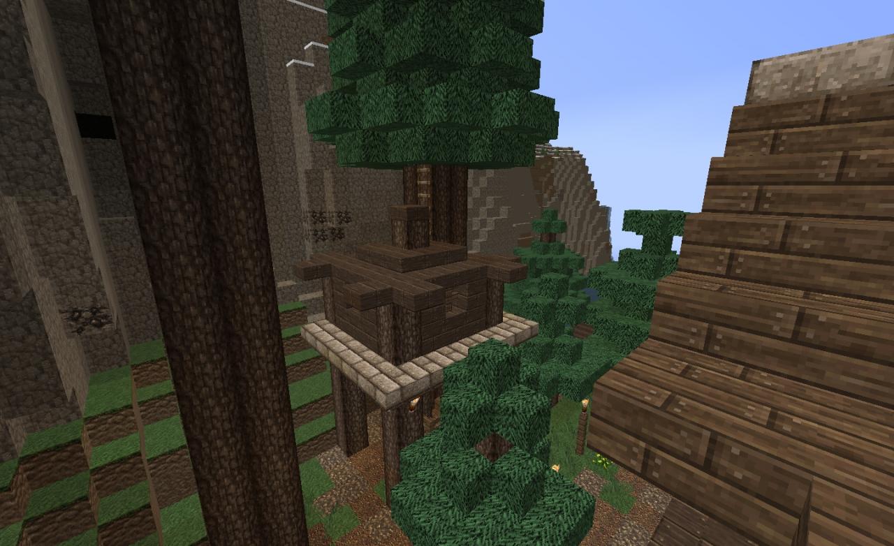 Wooden Mountain Home Minecraft Map