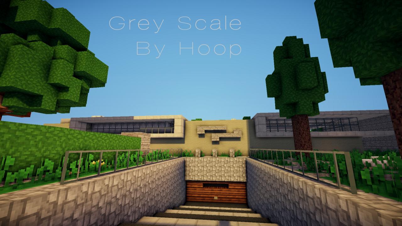 Grey scale, modern home Minecraft Map