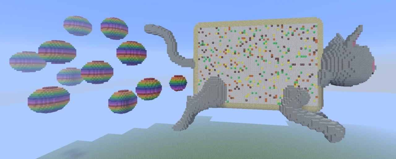 Nyan Cat in 3D Minecraft Map