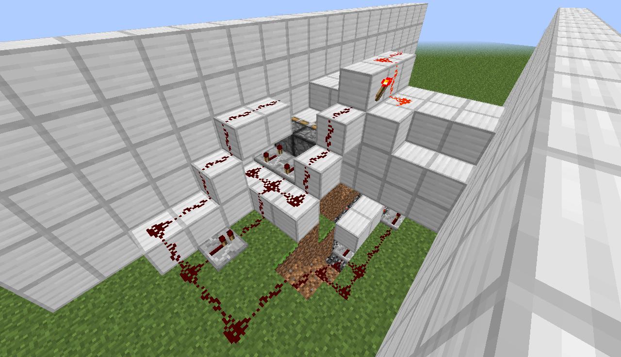 Retractable 2x2 door simpler version Minecraft Map