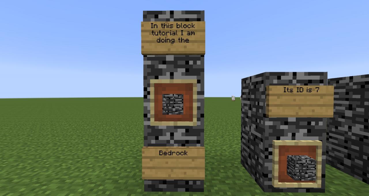 Block tutorial: Bedrock (ID 7) Minecraft Map