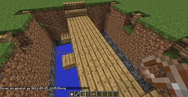 rope bridge that literaly IS HANGING FROM THE ROPE Minecraft Map