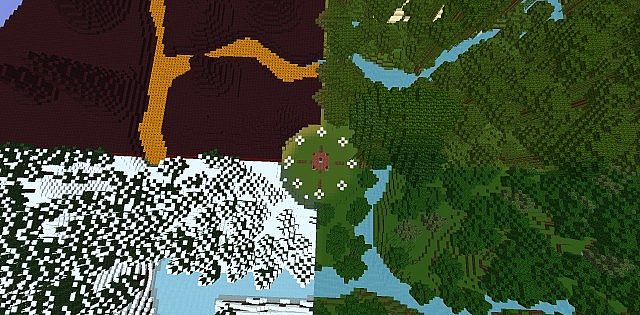 PvP 4 Biomes Minecraft Map