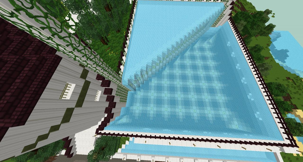 Spawn Quartz and Water Garden Minecraft Map