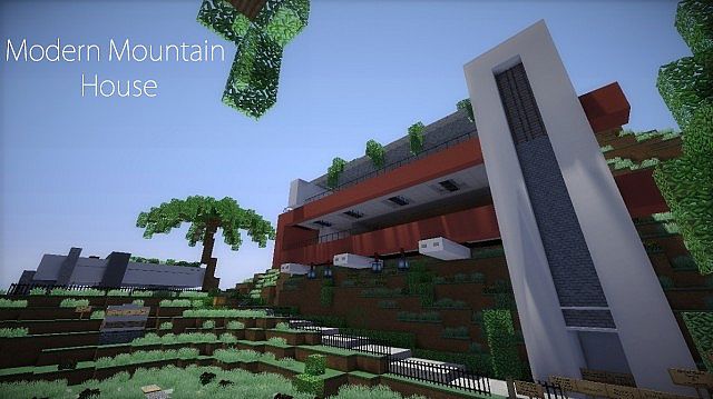 Modern Mountain House Minecraft Map