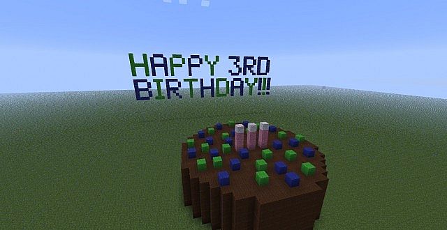 Planet Minecraft 3rd Birthday - Birthday Cake Minecraft Map