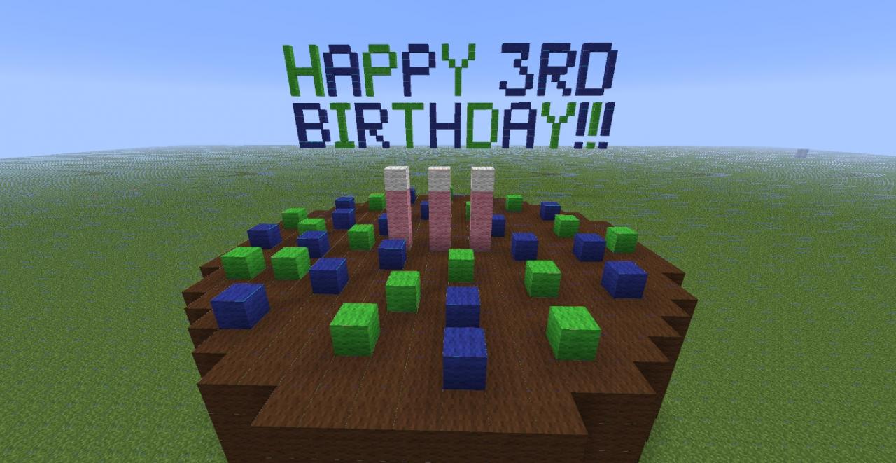 Planet Minecraft 3rd Birthday - Birthday Cake Minecraft Map