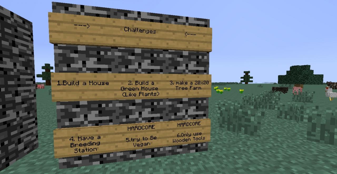 Super-flat Survival / Challenge Map Minecraft Map