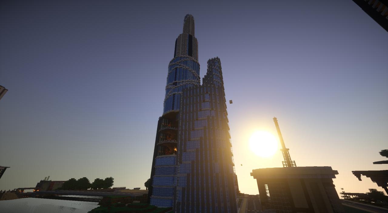 Spindle - A Futuristic Skyscraper Minecraft Map
