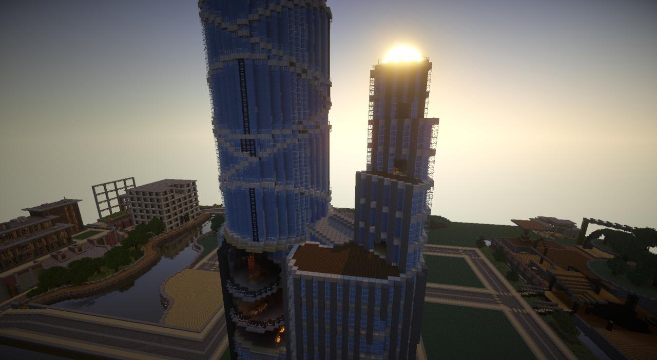 Spindle - A Futuristic Skyscraper Minecraft Map