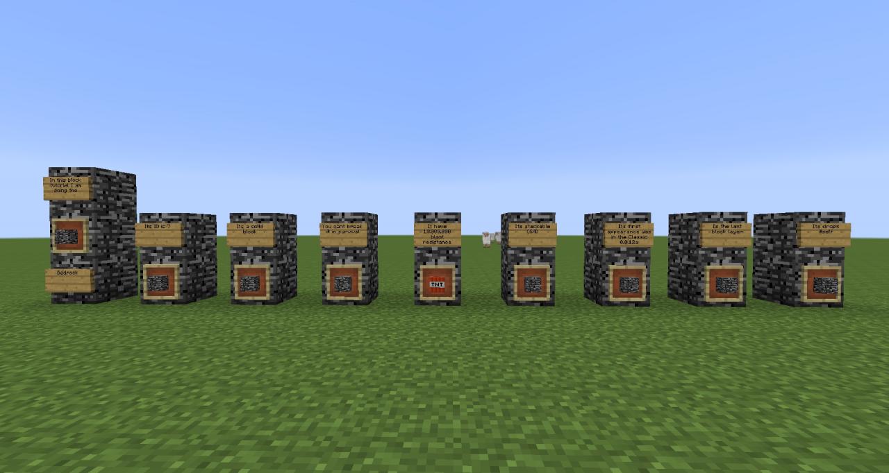 Block tutorial: Bedrock (ID 7) Minecraft Map