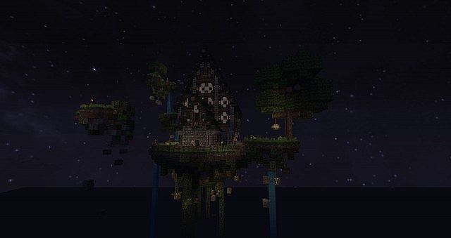 Flying Island with House Minecraft Map