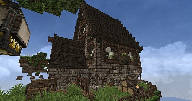 Flying Island with House Minecraft Map