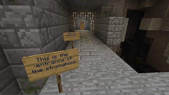 Little house with STRONGHOLD entrance Minecraft Map