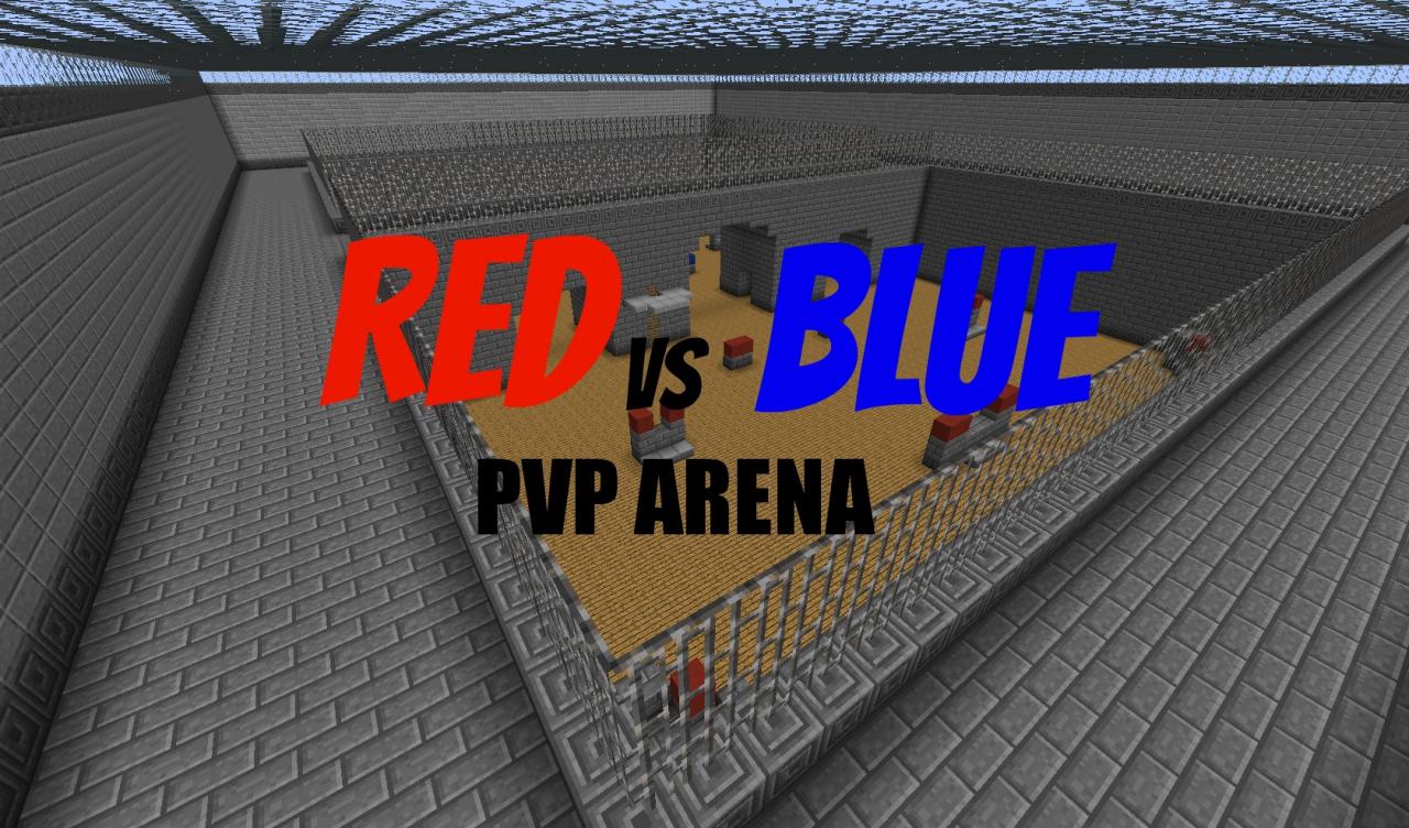Red vs Blue PVP arena Minecraft Map