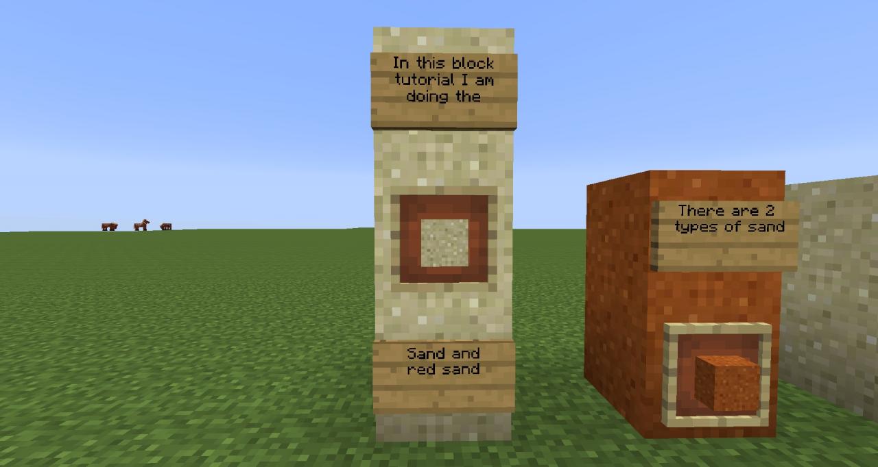 Block tutorial: Sand and red sand (12/0 and 12/1) Minecraft Map