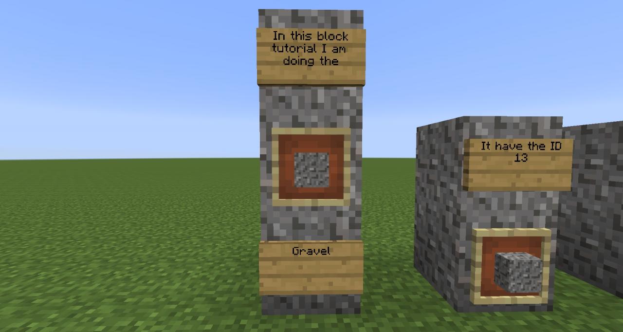 Block tutorial: Gravel (ID 13) Minecraft Map