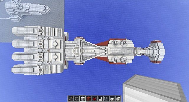 Minecraft Tantive IV avec interieur/ With full interior Minecraft Map