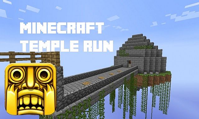 Temple Run (shops, coins,heads,power ups, costumes, death count, and more) Minecraft Map