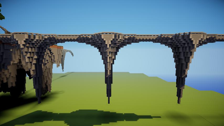 Floating overgrown/ ruin server hub Minecraft Map