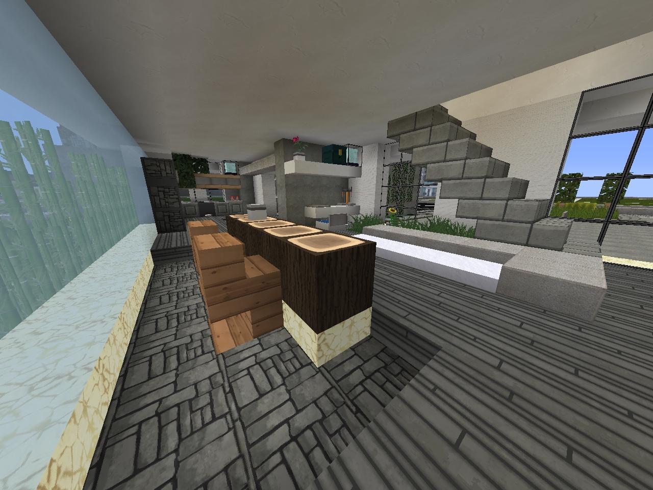 Simple Green ; Modern House Minecraft Map