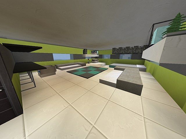 Simple Green ; Modern House Minecraft Map