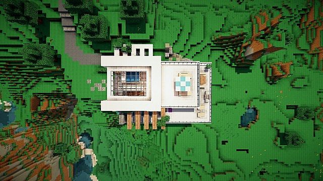 Rocky-Hills Residence - Modern House Minecraft Map