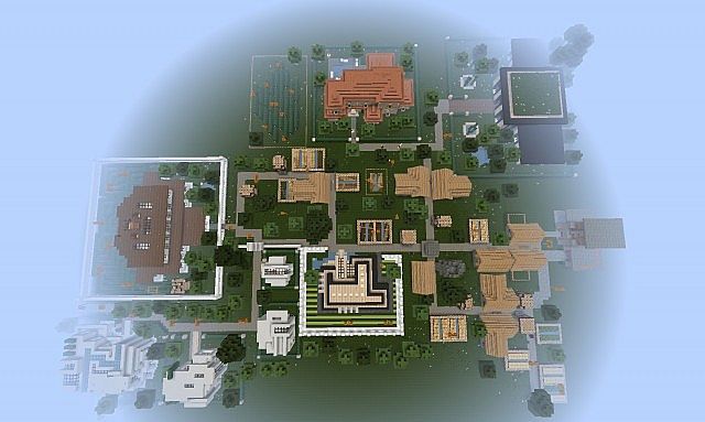 Modern village Minecraft Map