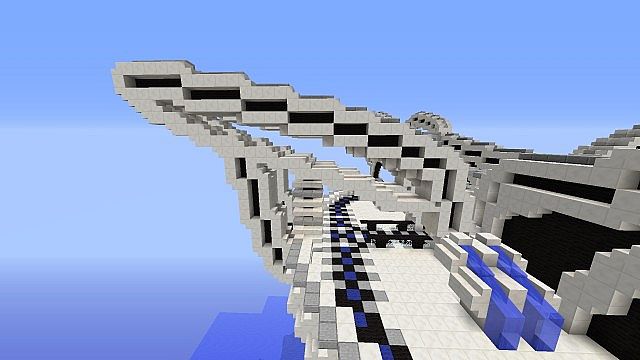 First Futuristic Build Ever, Built a Server Hub! Minecraft Map