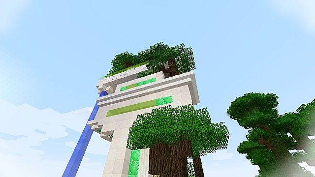 Fun House [ A Futuristic Tree-house ] Minecraft Map