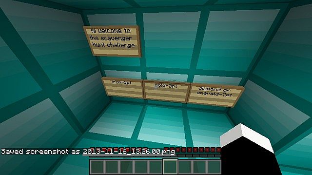 scavenger hunt challenge Minecraft Map