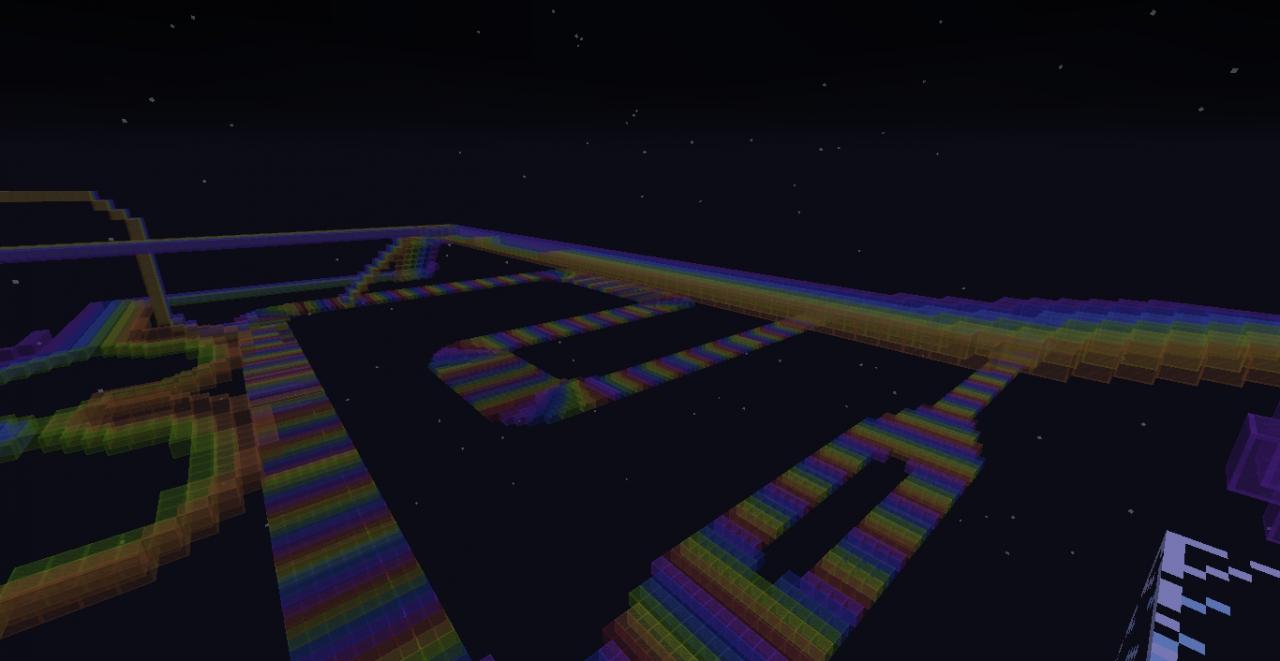 Rainbow road Minecraft Map