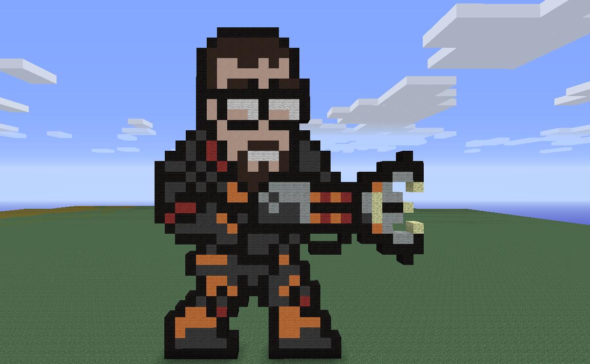 Gordon Freeman From Half Life Pixel Art Minecraft Project