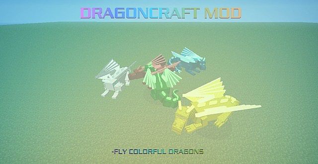 [1.7.4 - 1.7.8] Dragon Craft {Ride colorful dragons} Minecraft Mod